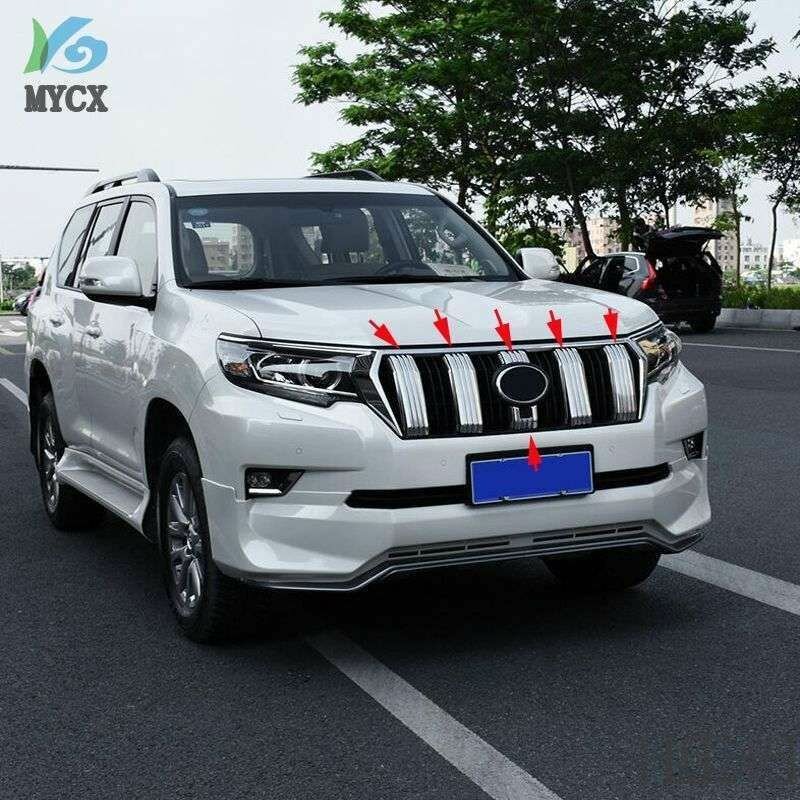 Хроматизированная передняя решетка ABS Toyota Prado 2018-2021 Land Cruiser Prado fj150 LC150