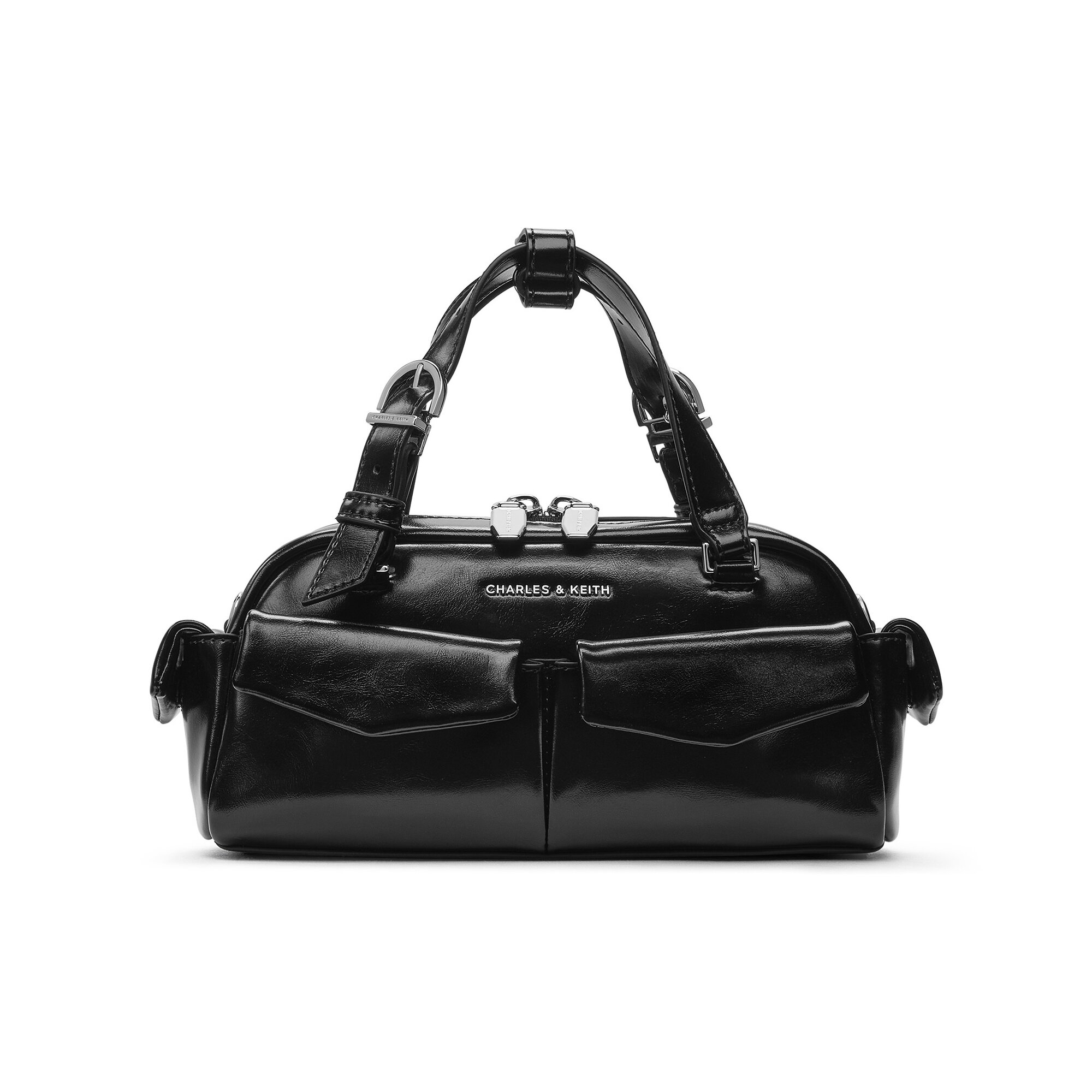 Сумка CHARLES & KEITH, фактура матовая, черный — фото 1