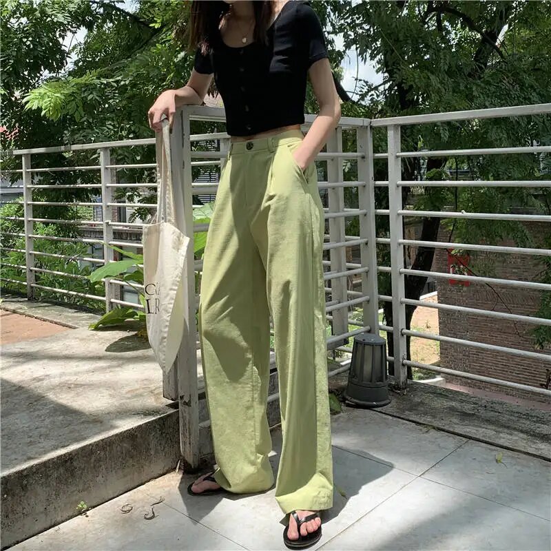 Женские хлопковые брюки Vintage