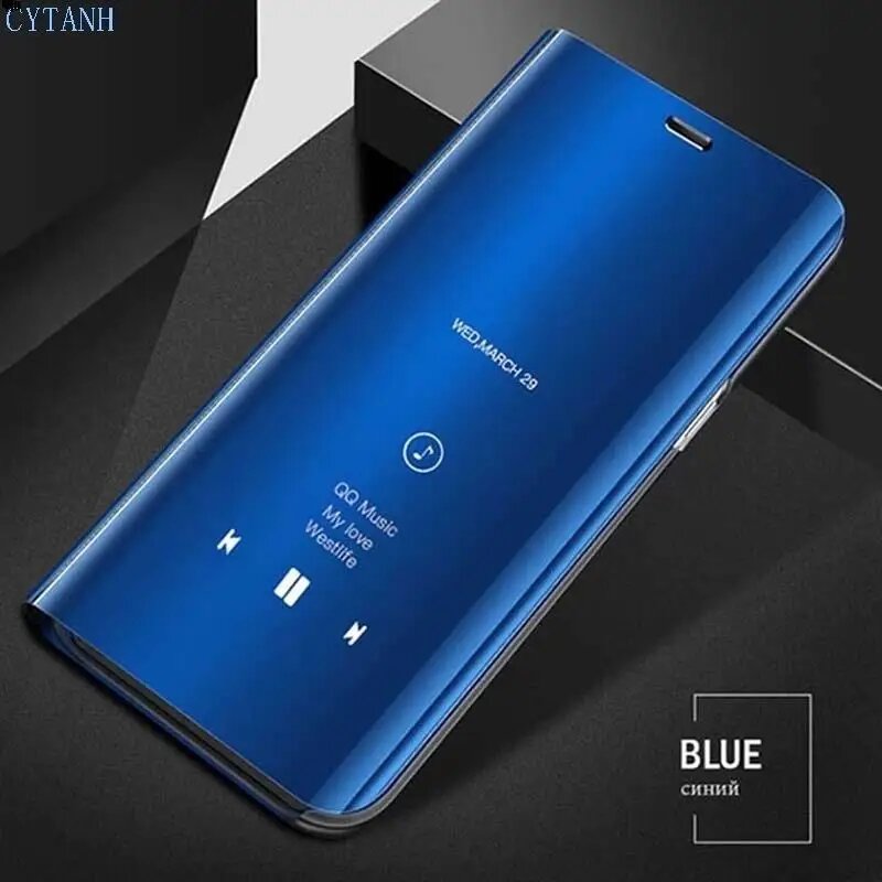Чехол-раскладушка Smart Mirror для Xiaomi Redmi Note 13 12 10 Plus 9S 9A 9C Mi 14 13 12 10T 10 11 POCO X6 M6 F5 Pro Lite 5G Cover