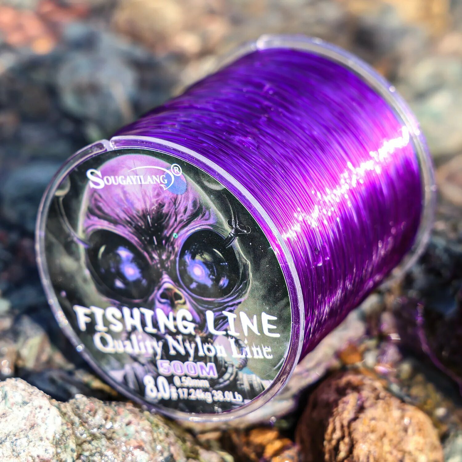 Нейлоновая леска Sougayilang 500м, Purple, 0.37mm 26LB