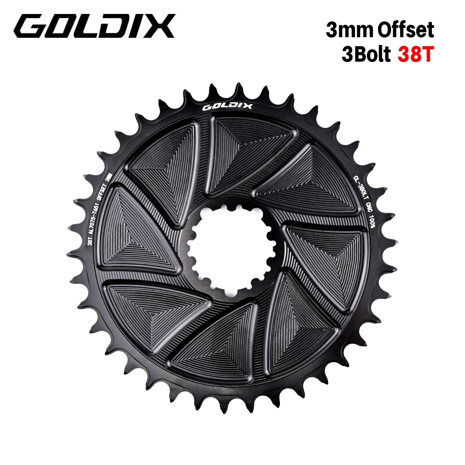 GOLDIX 38T 3-болтовая звезда 3mm Offset