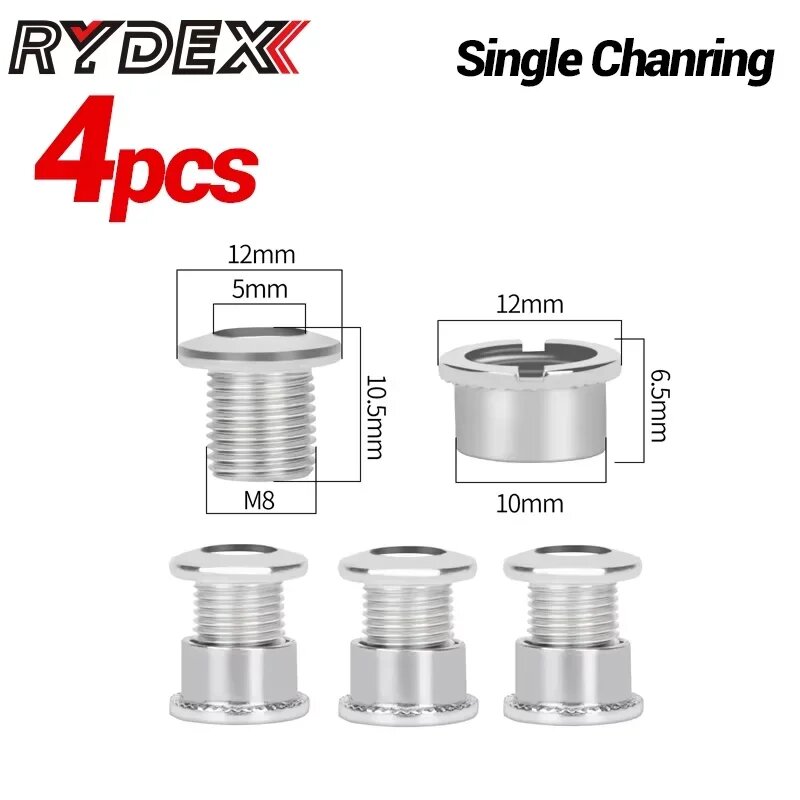 RYDEX Single Chanring 4pcs, M8, 12mm, 10mm, 4bolts