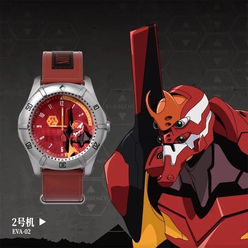 Коллекционные часы Bandai Neon Genesis Evangelion Красный, EVA-02