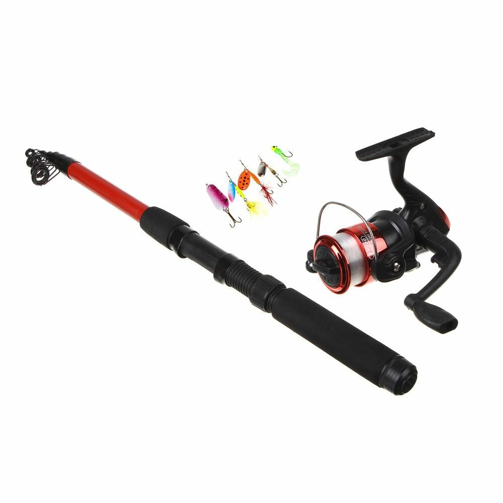 AZOR FISHING Набор спиннингиста, спиннинг 2,1м, катушка с леской