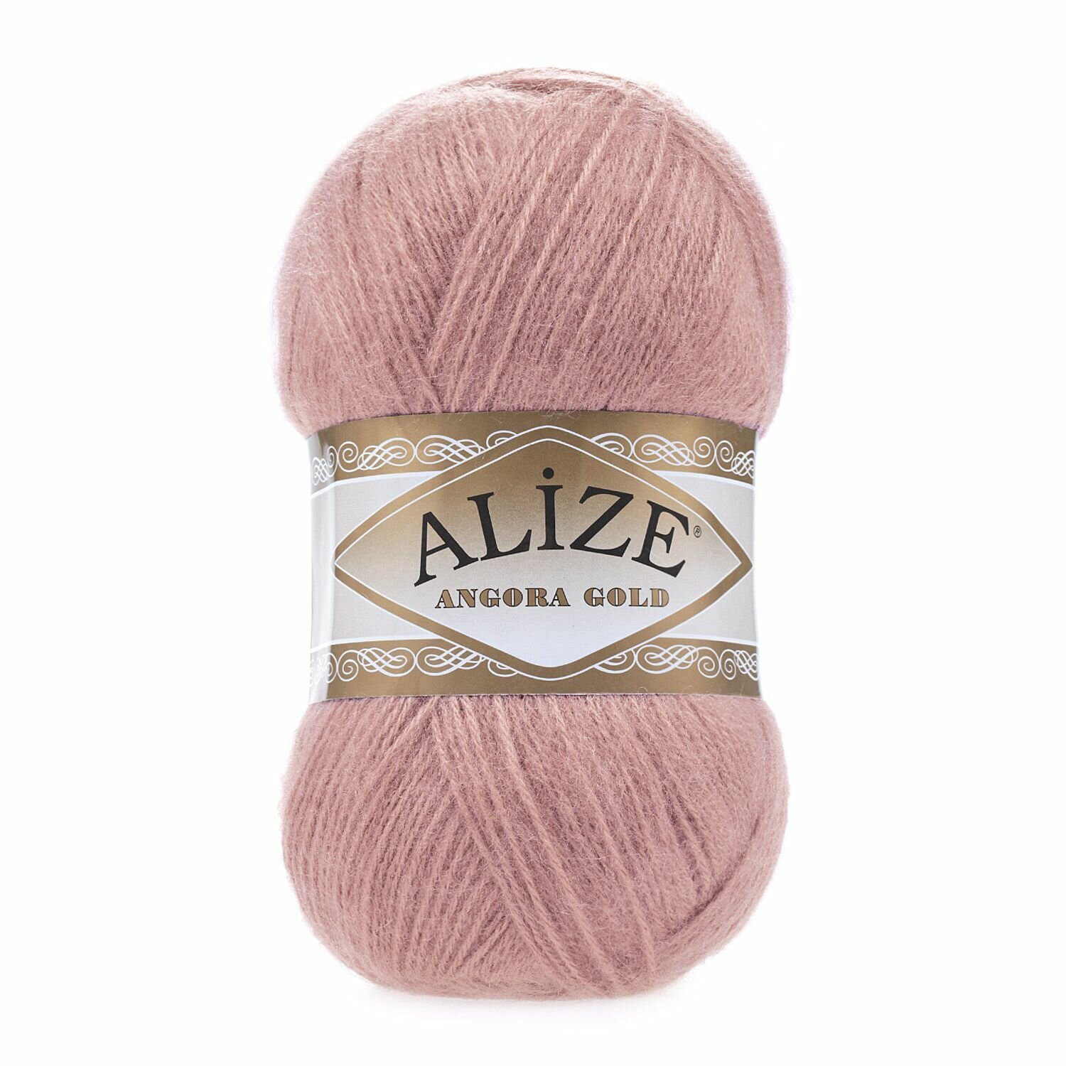 Пряжа Ангора Голд Alize Angora Gold упаковка 5 мотков 100 г. 550 м. 20% шерсть 80% акрил цвет 144 темная пудра