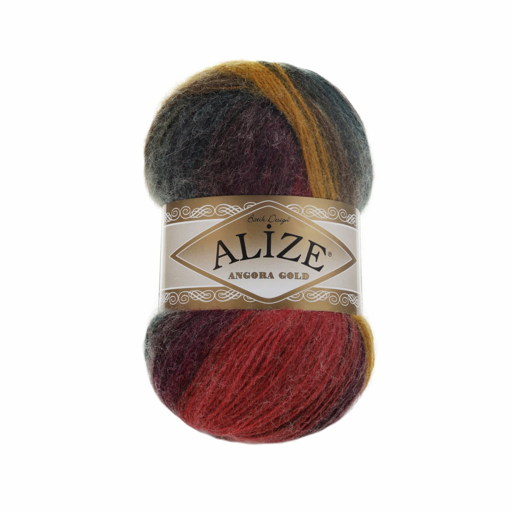 Пряжа ALIZE "Angora Gold Batik" 500гр. (100гр-550м.)(20% шерсть; 80% акрил) 3368