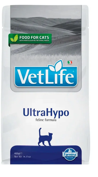 Сухой корм Farmina Vet Life Ultra Hypo (Фармина) для кошек при пищевой аллергии, 0,4 кг