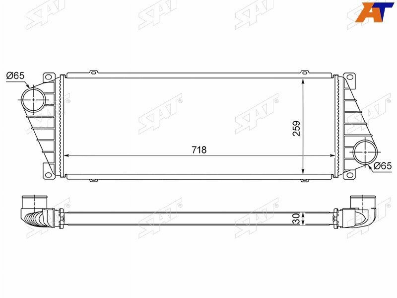 . SAT Радиатор интеркулера для MERCEDES MERCEDES SPRINTER 95-00