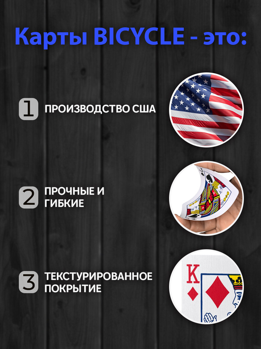 Карты фокусные Bicycle DouBle Face blue двойное лицо — фото 1