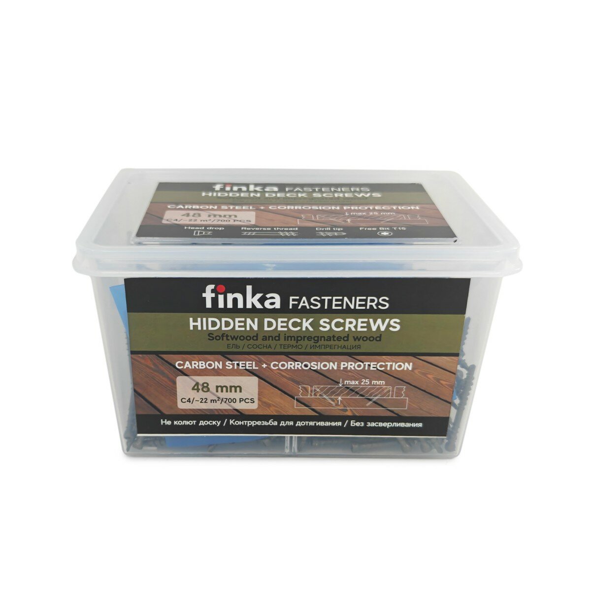 Саморезы Finka Hidden Deck Screws C4 48 mm (700 шт) 48700C4 Deck Screws