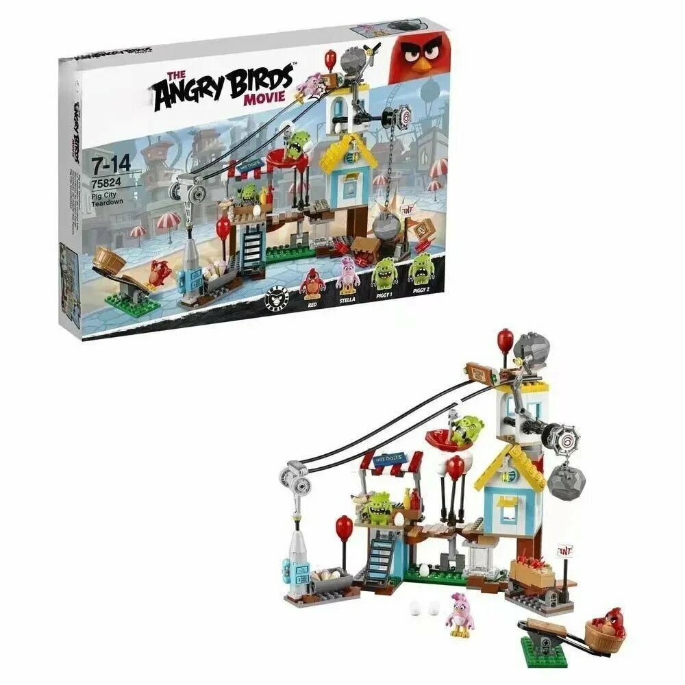 Конструктор Angry Birds Разгром Свинограда ( 75824)