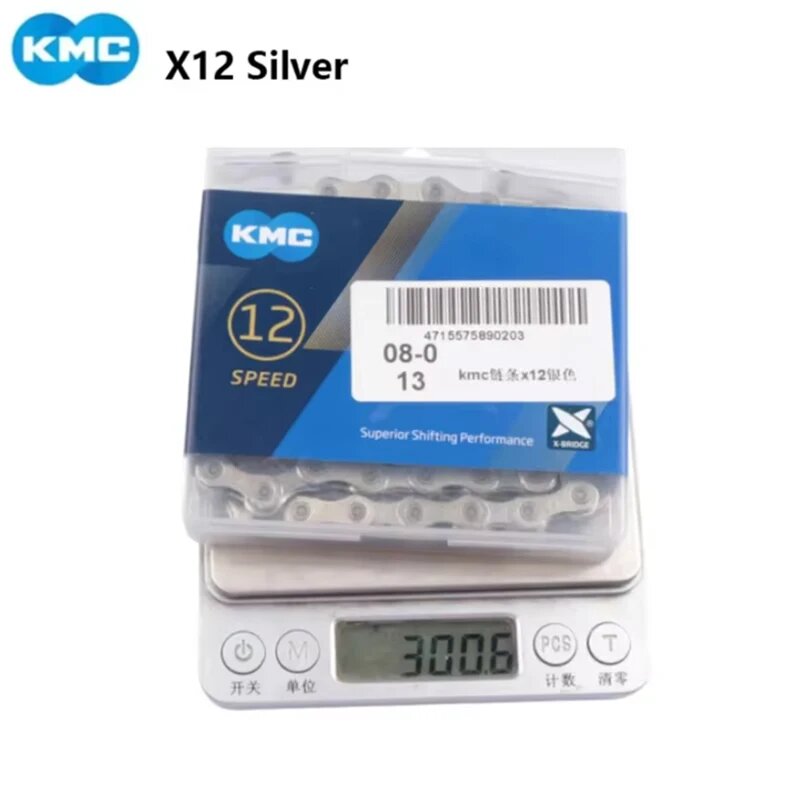 KMC X11 X10 X9 Z9 X8 велосипедная цепь 128L Серебряный, X12 Silver