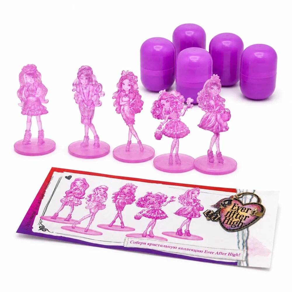 Набор фигурок Ever After High "Кристальная коллекция" 5 шт. Винтаж Kinder Surprise 2014, редкие коллекционные фигурки