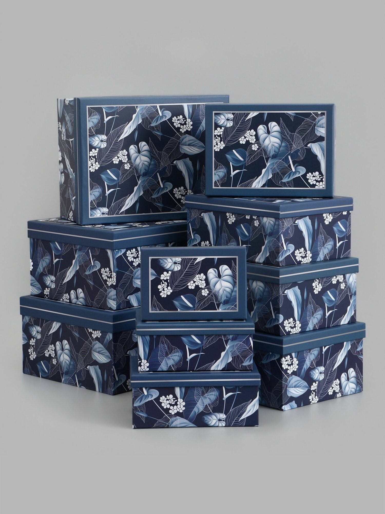 Коробки подарочные, набор 10 в 1, 37.5x29x17 - 19x13x7.5 см, тематика праздника: 8 марта