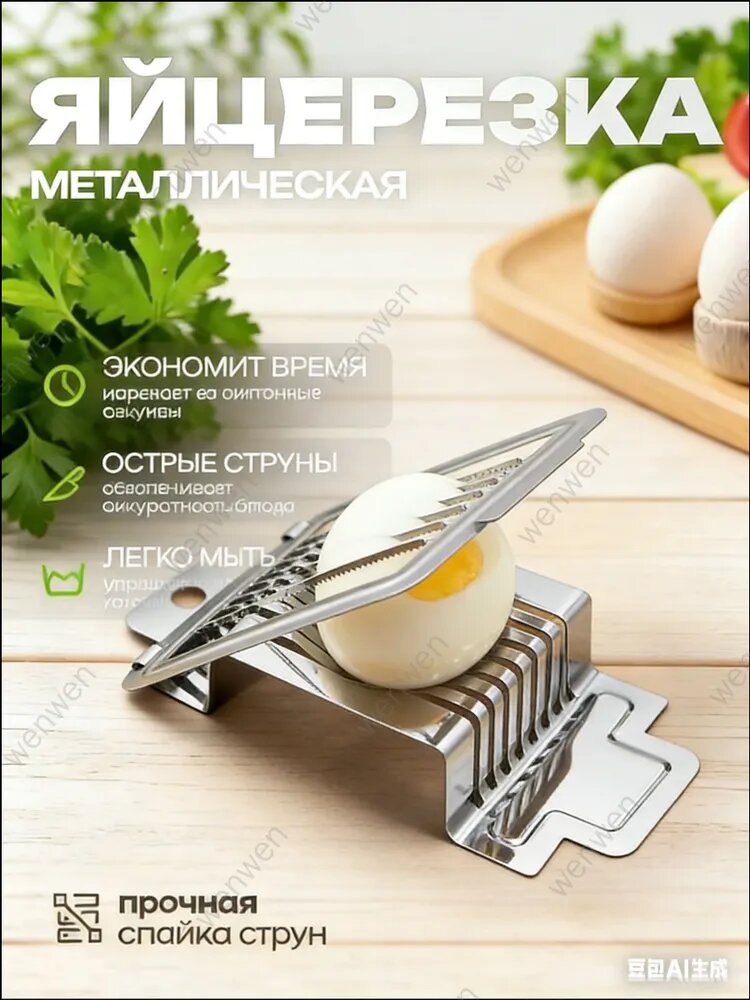 Эксклюзивная резалка для яиц с прочными струнами, металлическая