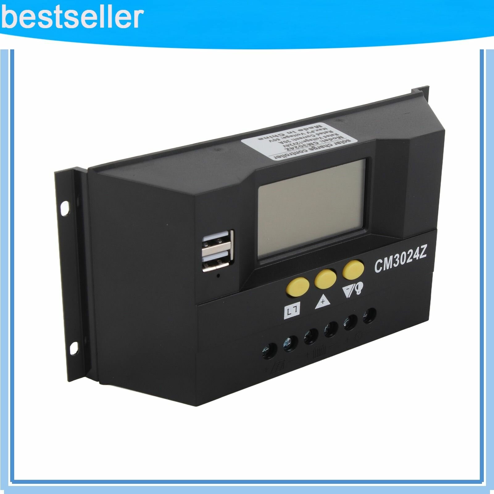 Солнечный контроллер 12V 24V 30A PWM автоматический для зарядки от фотоэлектрических панелей для дома и офиса