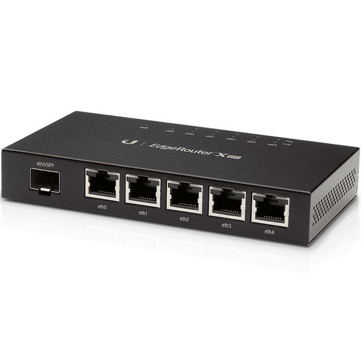 Маршрутизатор Ubiquiti EdgeRouter X SFP (ER-X-SFP) Ubiquiti PoE-маршрутизатор 2 ядра (880 МГц), 5x 1G RJ45, 1x SFP, раздача PoE (022203) уц-2-1