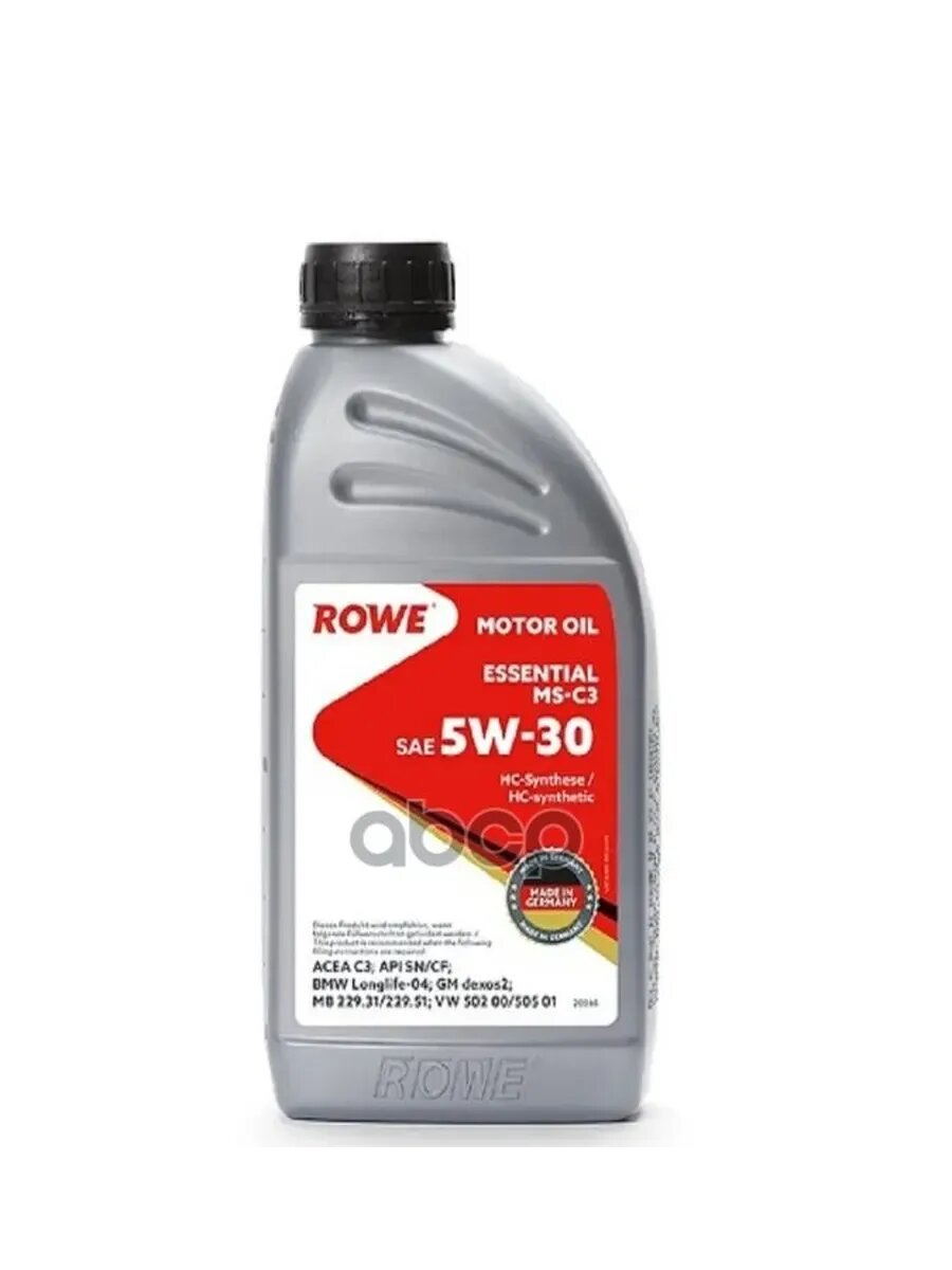 ROWE Rowe Essential Sae 5W-30 Ms-C3 (1Л) Acea C3, Api Sn/Cf,