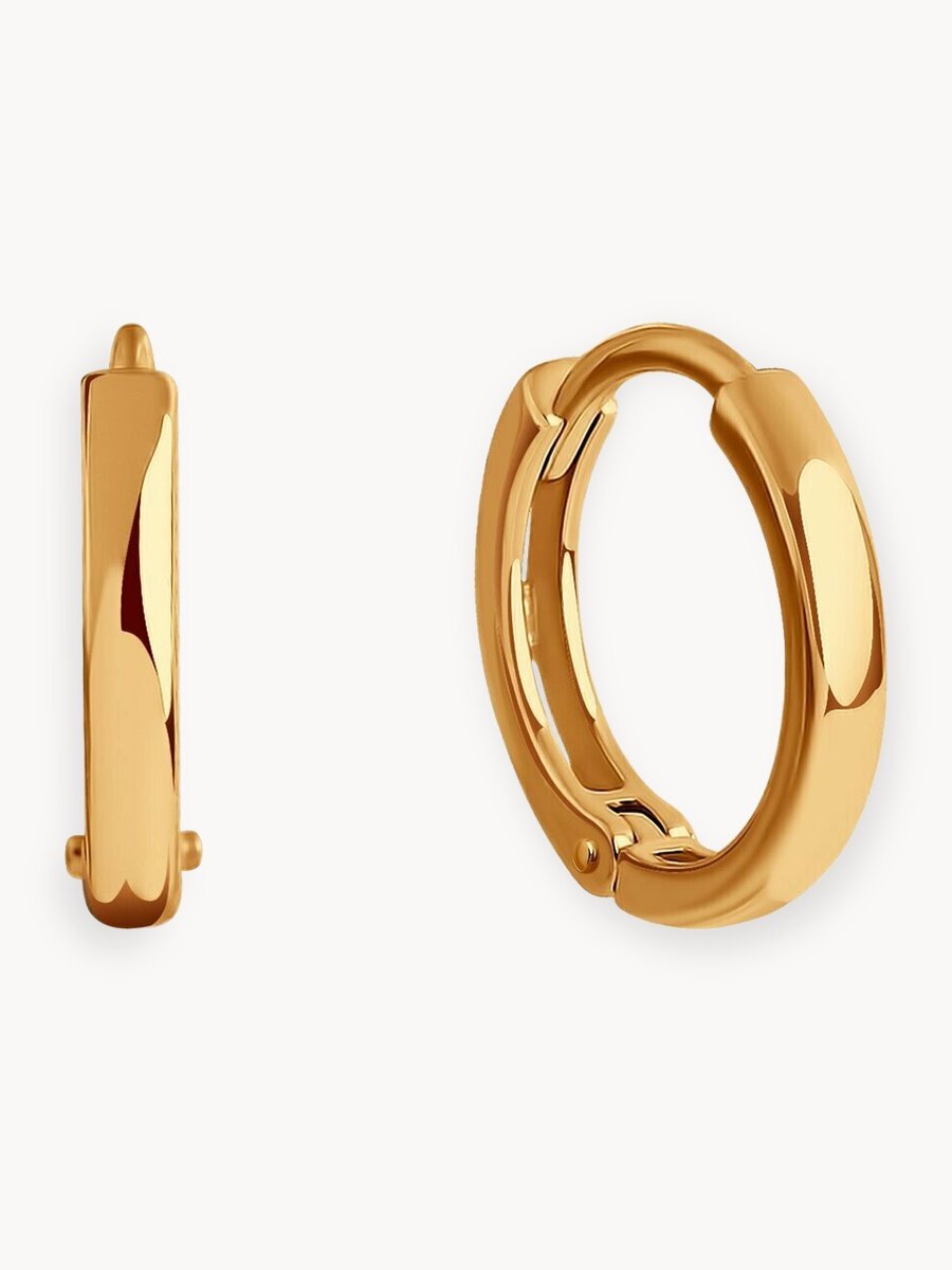 Серьги конго, красное золото, 585 проба