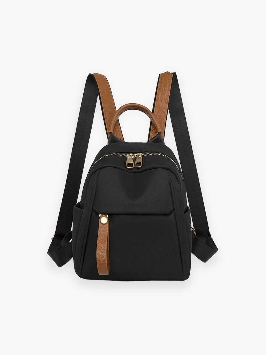 Рюкзак женский тканевый городской повседневный маленький чёрный Мини рюкзачок для девочек и женщин JUEL