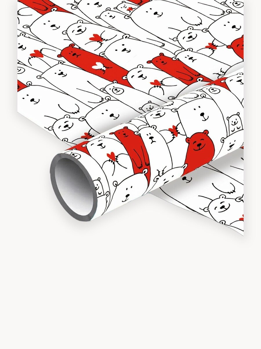 Упаковочная бумага для подарков AXLER глянцевая, оберточная подарочная бумага для упаковки в рулоне 70*100см 90г/м2