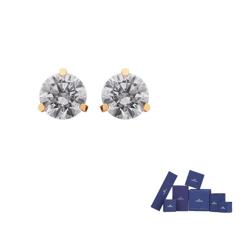 Серьги пусеты, кристаллы Swarovski