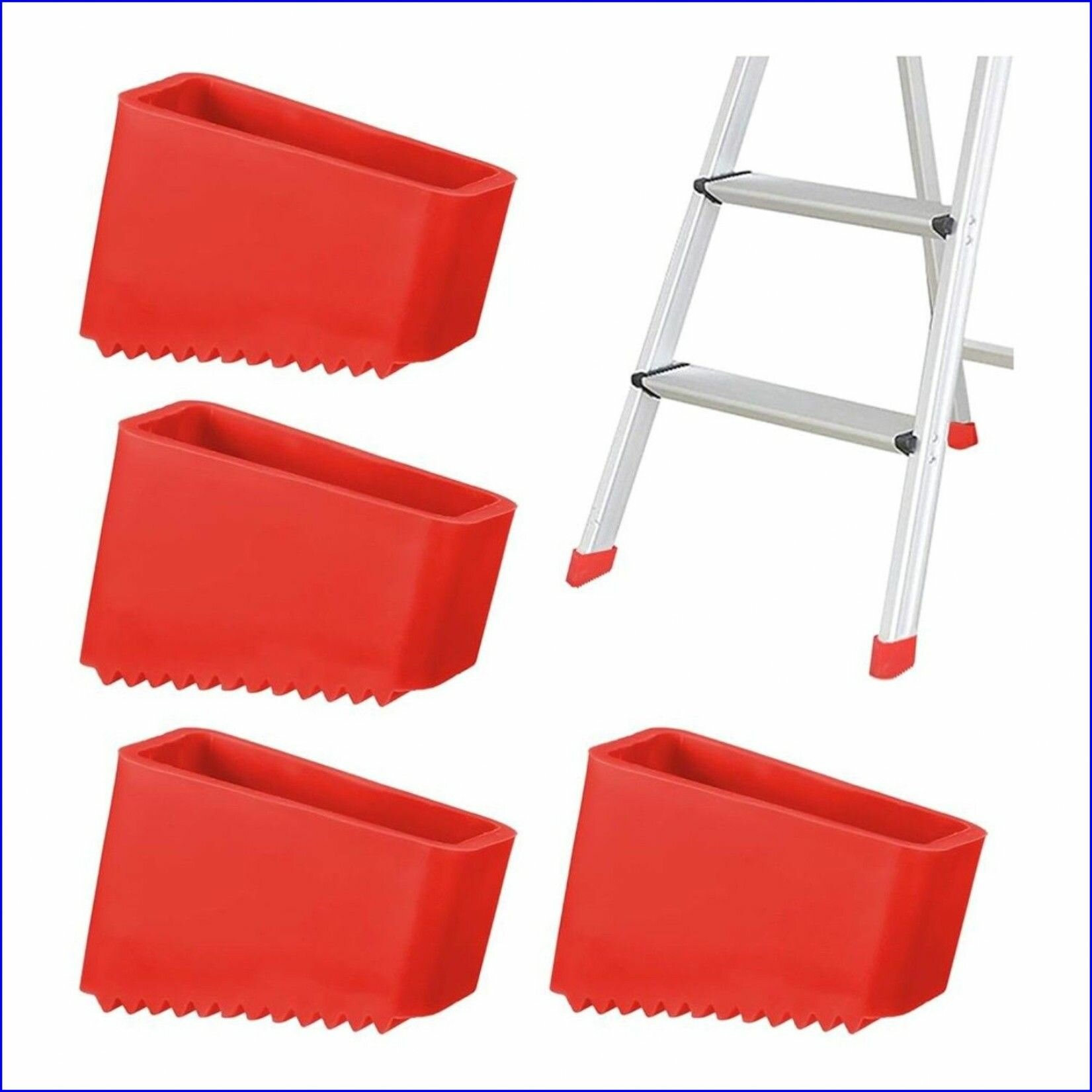 4 шт. Чехлы для ножек стремянки, универсальные противоскользящие накладки для ног, резиновая накладка для ног, изолирующий рукав