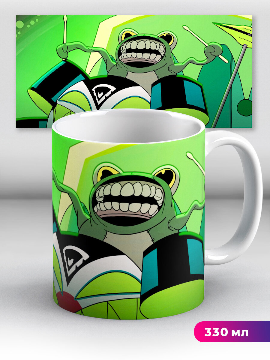 Кружка Адский Босс Helluva Boss Robo Fizz песня Лу Лу Лэнд