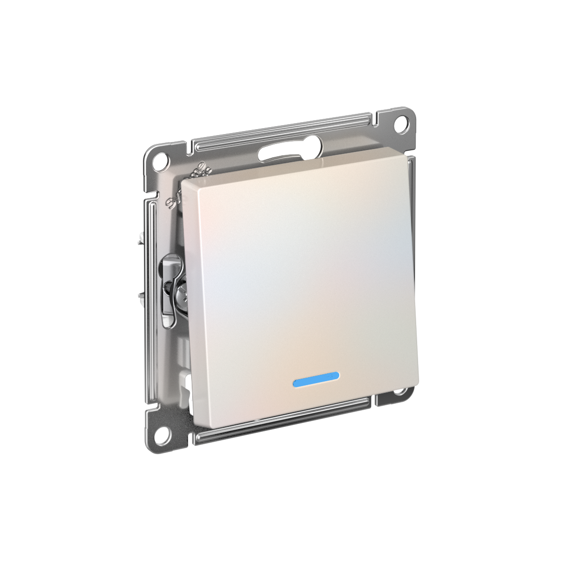 Systeme Electric AtlasDesign Жемчуг Выключатель 1-клавишный с подсветкой, сх.1а, 10АХ, механизм ATN000413 3шт