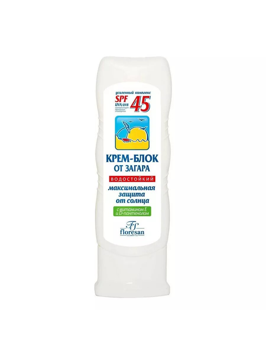 Крем-блок от загара Floresan SPF 45 водостойкий 125 мл