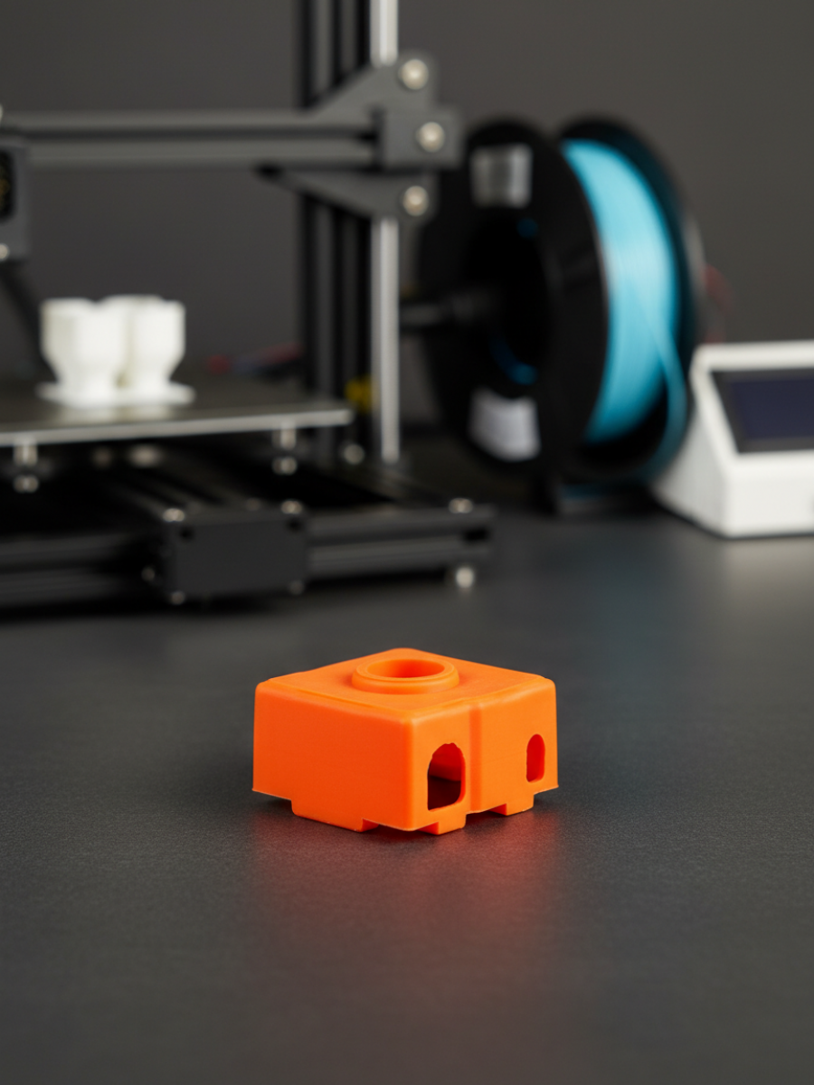 Силиконовый носок CR-6 SE, чехол, теплоизоляция хотенда для 3D принтера, оранжевая