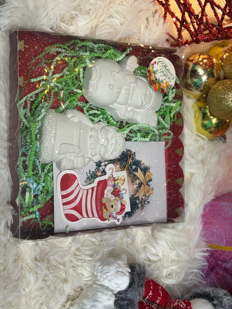 Новогодние гипсовые фигурки