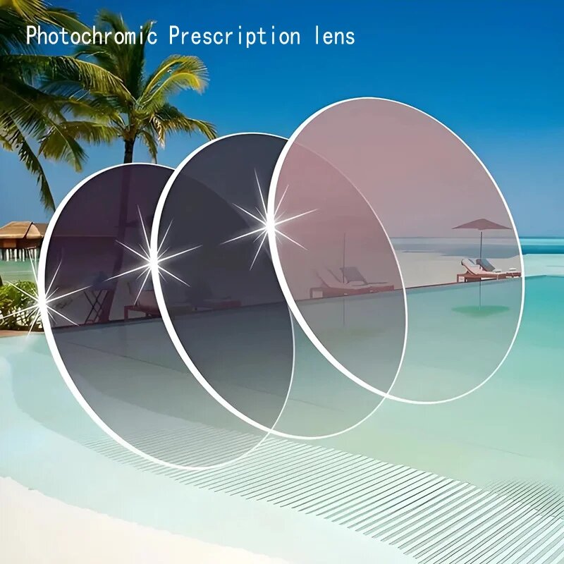 Фотохромные асферические линзы TENGJIAO для близорукости и пресбиопии brown, 1.61