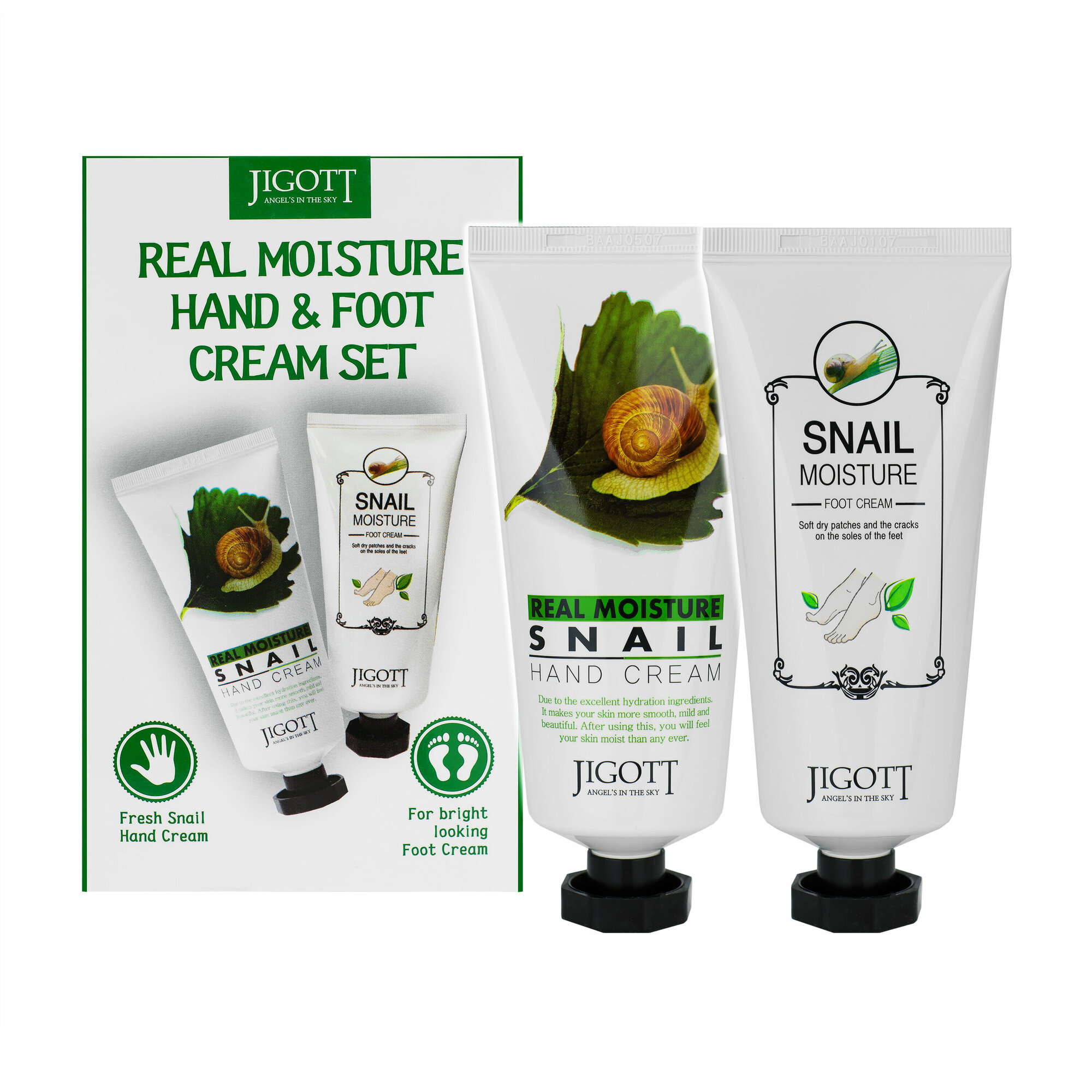 Набор кремов Jigott Real Moisture Hand&Foot Cream Set, для рук и ног