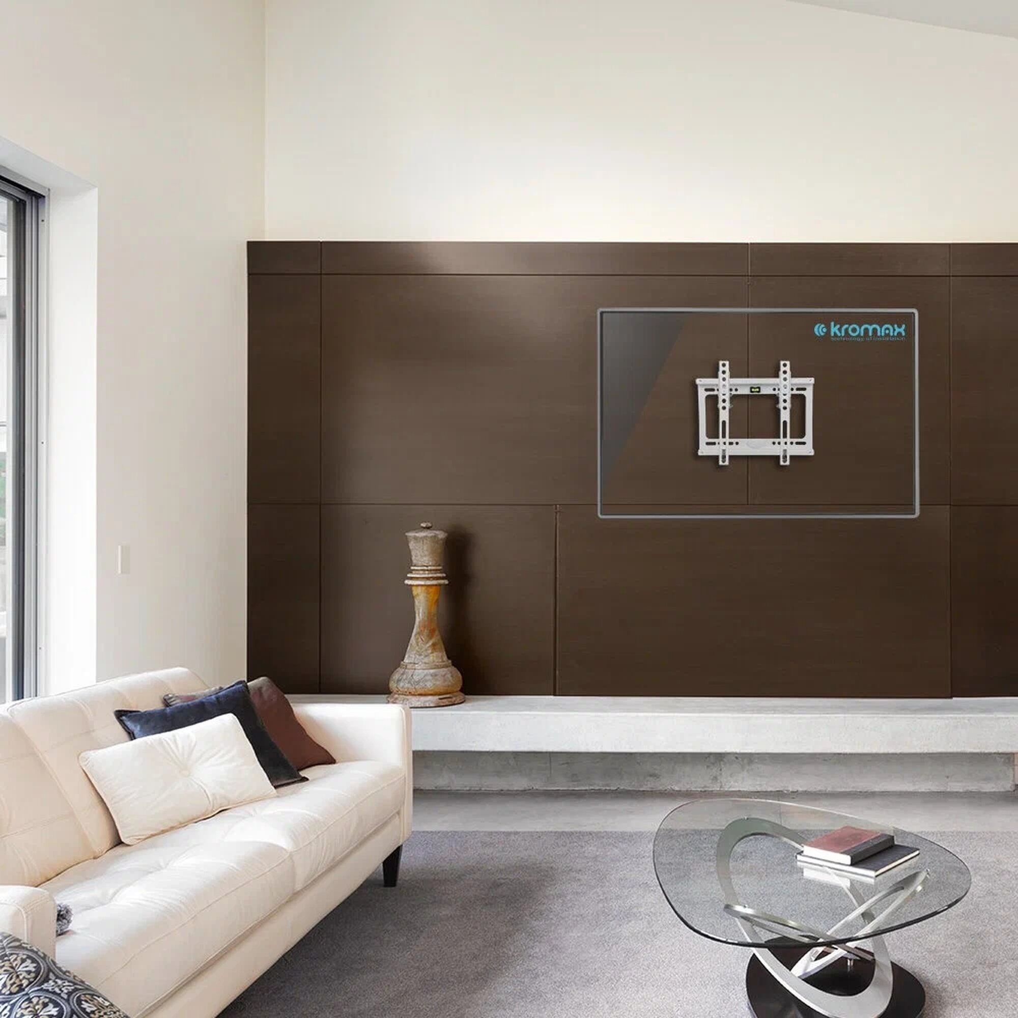 Кронштейн для телевизора Kromax IDEAL-6 белый 15"-47" макс.35кг настенный наклон