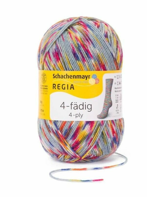 Носочная пряжа Regia 4-ply Color (09387 Festival) 1 моток 100 г/420 м