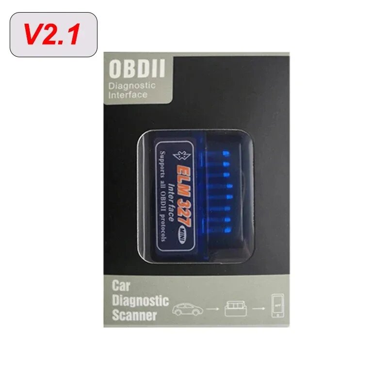 Мини-сканер ELM327 V1.5/V2.1 Bluetooth OBD2, Диагностический Инструмент Для ELM327 V2.1 box