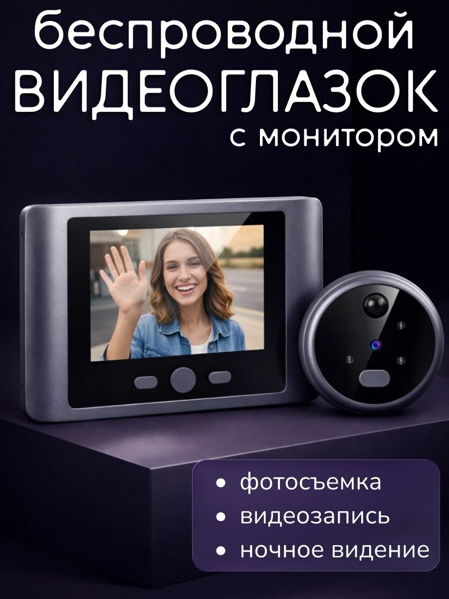 Беспроводной видеоглазок с монитором