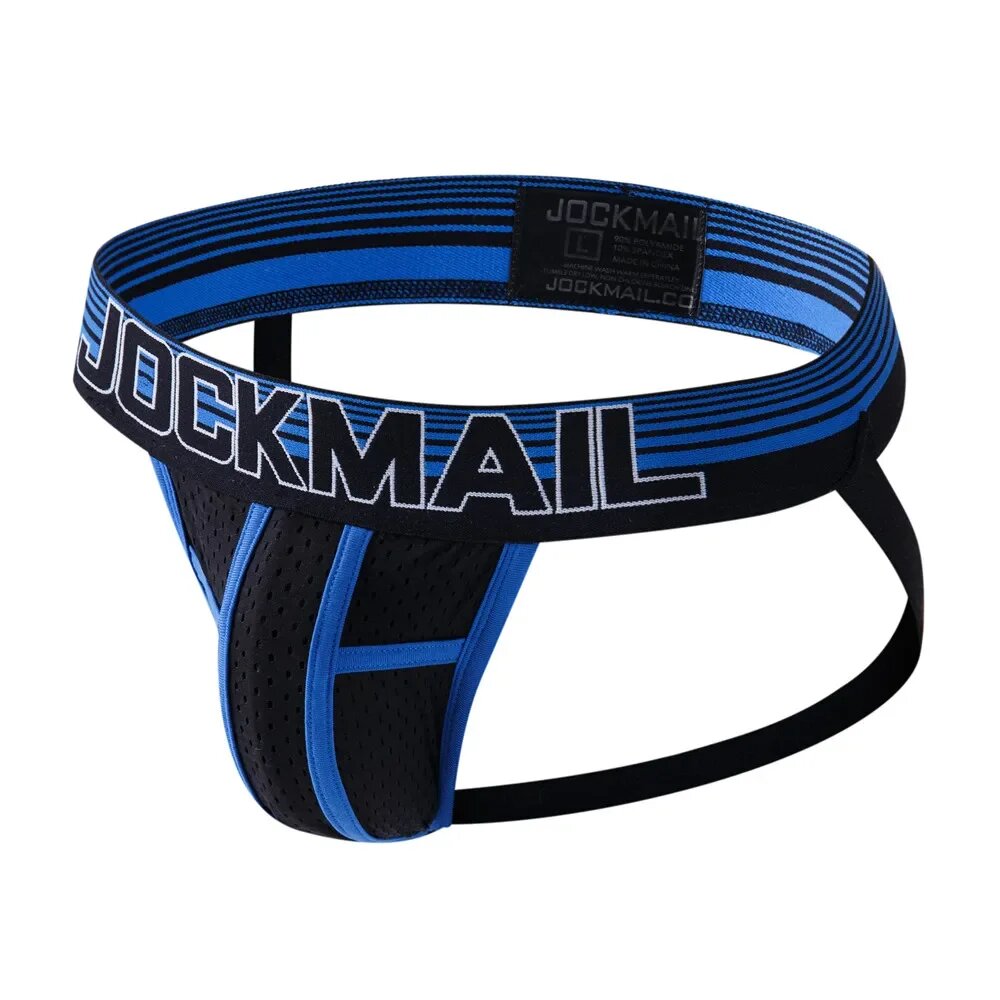 JOCKMAIL стринги мужские, темно-синий, XL, JM224BLUE