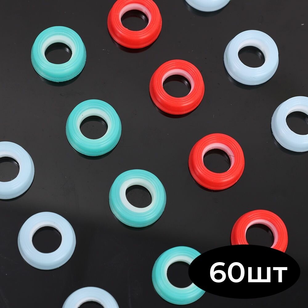 Кран-букса, Уплотнение золотника смесителя силиконовая прокладка 60шт
