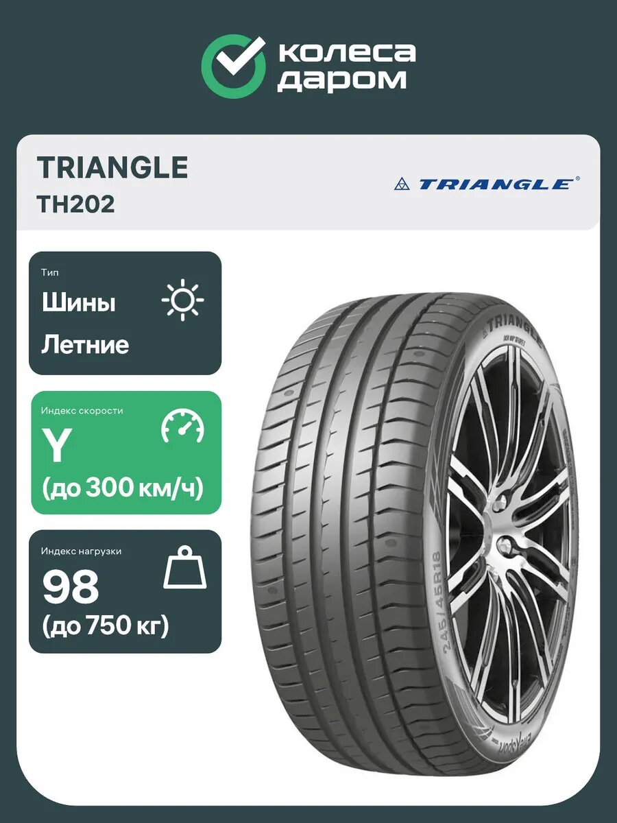 Летняя шина , без шипов , Triangle TH202 R17 215/55 98Y, автомобильная — фото 1