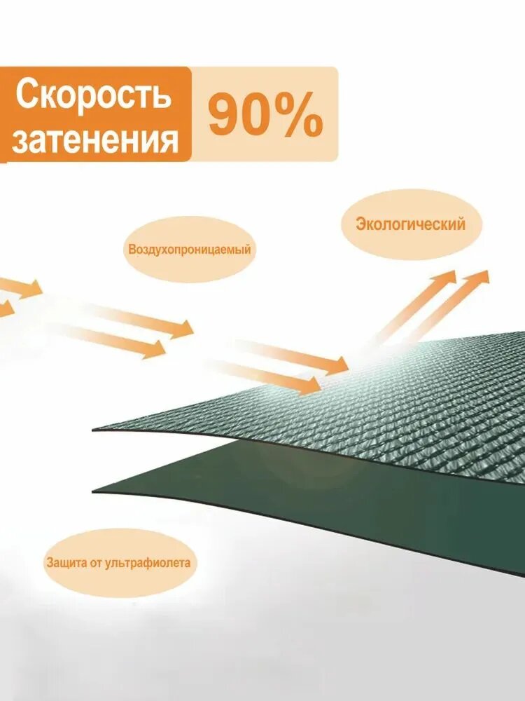 Лента для забора темно-зеленого цвета 6м ПНД для ограждения — фото 1