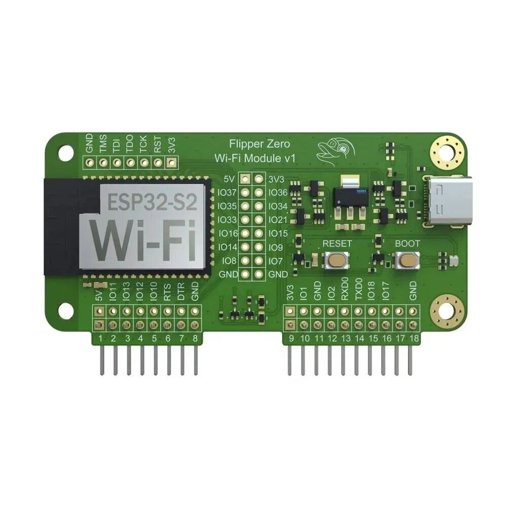 Прототипная плата Flipper Zero Wi-Fi Module v1, Wi-Fi ESP32-S2, Оливковый, 1 шт