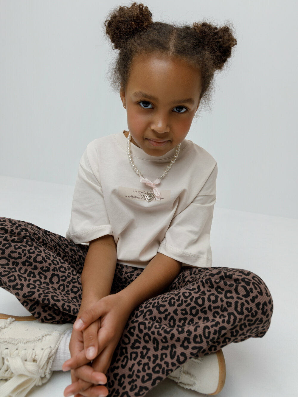 Брюки клеш в рубчик для девочки