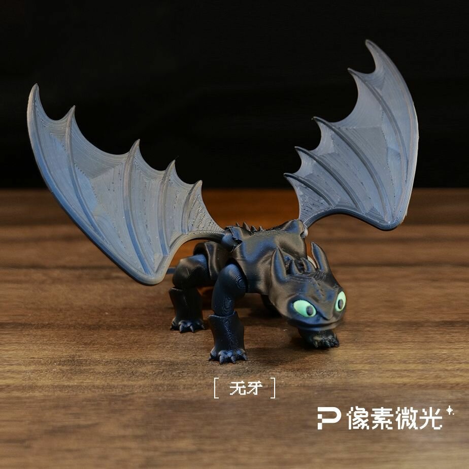 Бейблейд: Как приручить дракона - Семейный портрет Беззубика Найтвинга - Три малыша - Фигурка Найтвинга, напечатанная на 3D-принтере - Модный подарок-игрушка с подвижными суставами