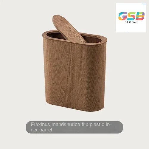 Мусорная корзина "RBXC, Wood", деревянная, прямоугольная, с крышкой