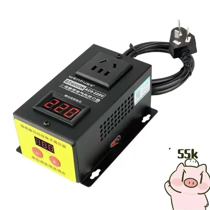 Регулятор мощности WENFU GT4000W AC0-220V для управления напряжением, регулируемый 4 кВт — фото 1