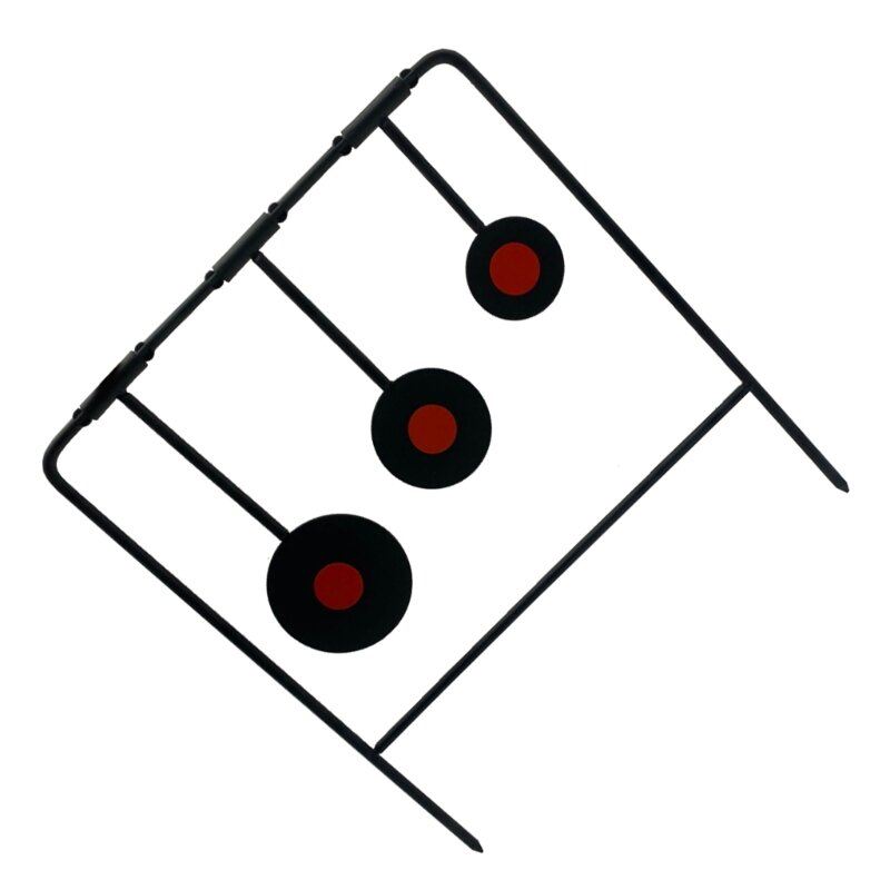 Вращающиеся Металлические Мишени Для Тренировки Стрельбы На Подставке Железные Мишени С Тремя Пластинчатыми Вращающимися Мишенями Тренировочный Инструмент Для Стрельбы Прочный