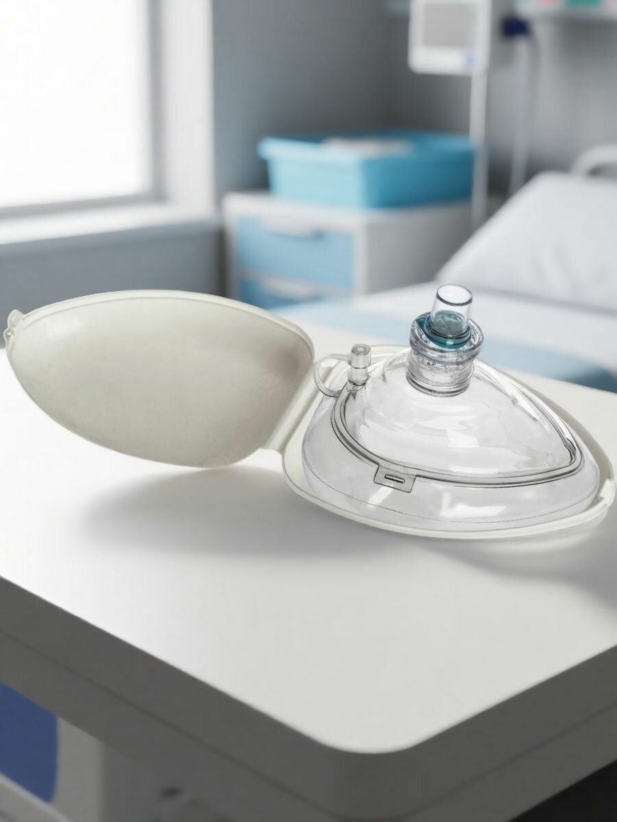 Маска для сердечно-легочной реанимации TOPMED + 5 шт Клапанов нереверсивных